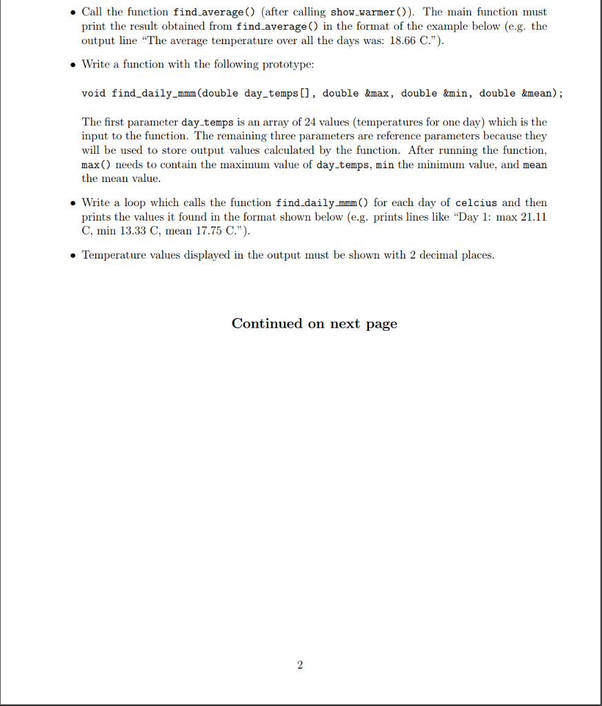 Solved Write A C Program Which Reads Data From A File And