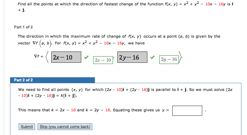 Solved Find all the points at which the direction of fastest | Chegg.com