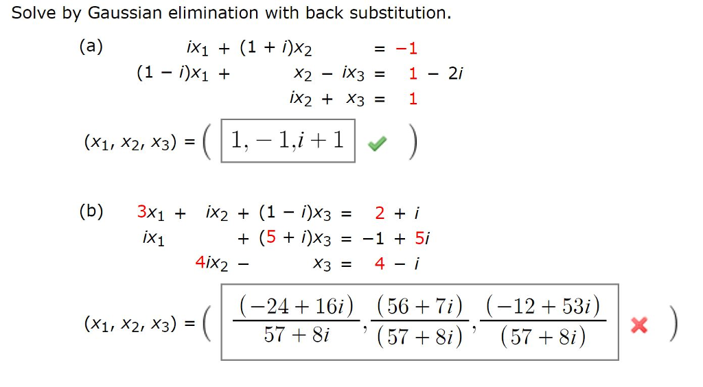 Solved Solve by Gaussian elimination with back substitution. | Chegg.com