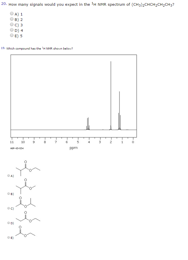 Solved How many signals would you expect in the 1H NMR | Chegg.com