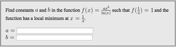 Solved Find constants a and b in the function f(x) | Chegg.com