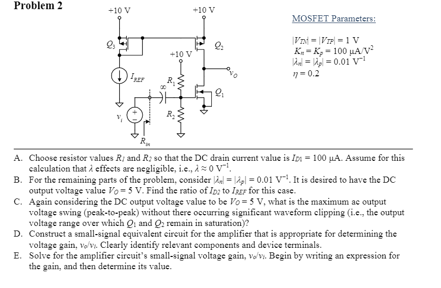 Solved Choose resistor values R_1 and R_2 so that the DC | Chegg.com
