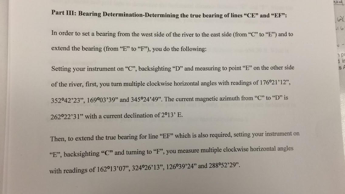 Bearing Determination-Determining the true bearing of | Chegg.com