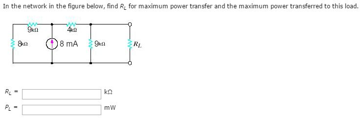 Solved In the network in the figure below, find RL for | Chegg.com