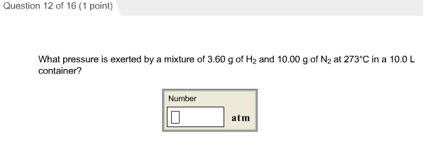 Solved What pressure is exerted by a mixture of 3.60 g of | Chegg.com