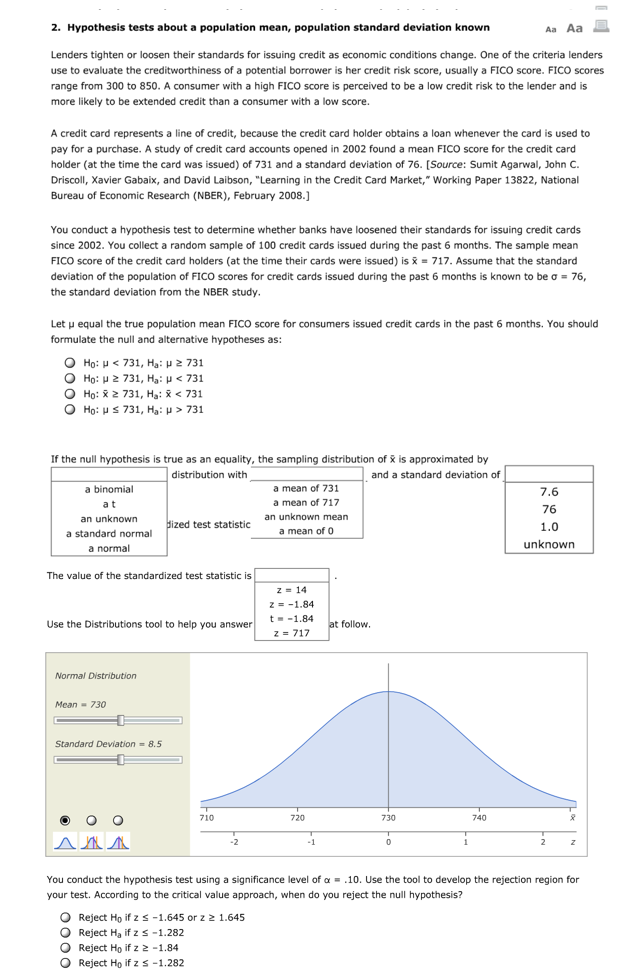 Solved The p-value is ___________ (.0329 or -1.84 or 14 | Chegg.com