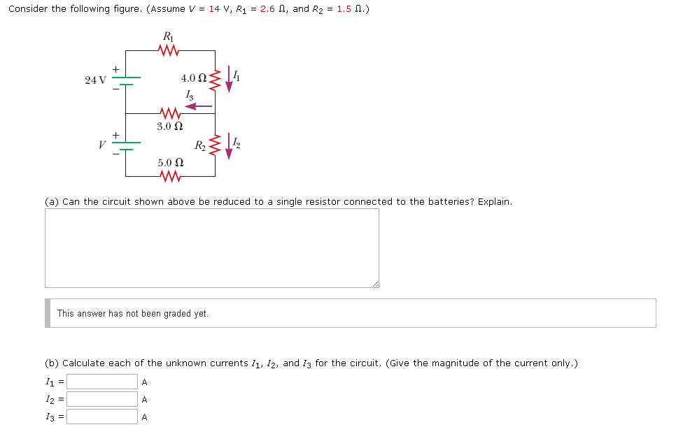 Solved Consider the following figure. (Assume V = 14 V, R_1 | Chegg.com
