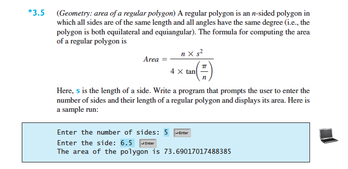Solved Geometry Area Of A Regular Polygon A Regular 