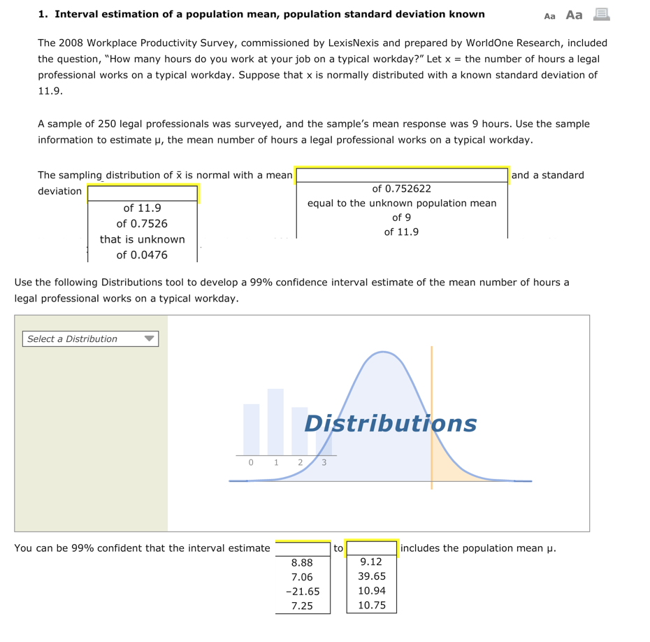 Solved 1. Interval estimation of a population mean, | Chegg.com