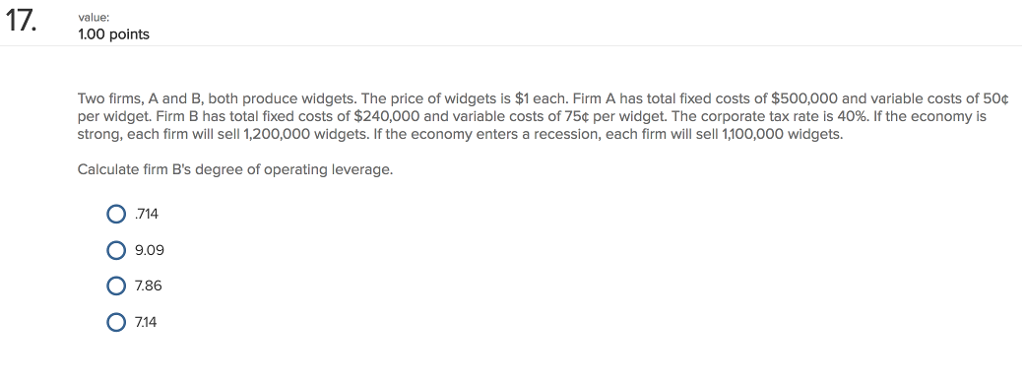Solved 17 value: 100 points Two firms, A and B, both produce | Chegg.com