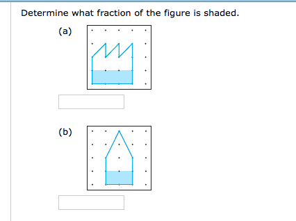 Solved Determine what fraction of the figure is shaded. (b)A | Chegg.com