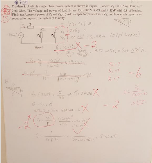 Solved A 60 Hz single phase power system is shown in Figure | Chegg.com