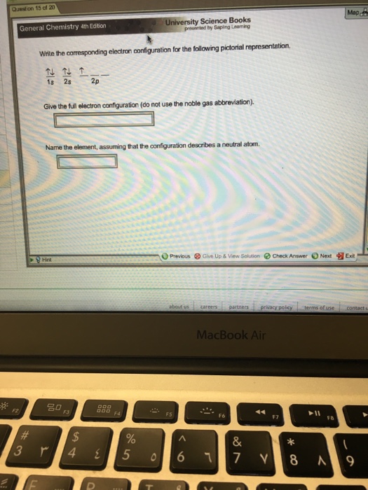 Solved Write The Corresponding Electron Configuration For