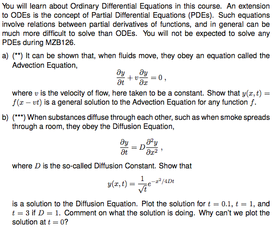 Solved you will learn about Ordinary Differential Equations | Chegg.com