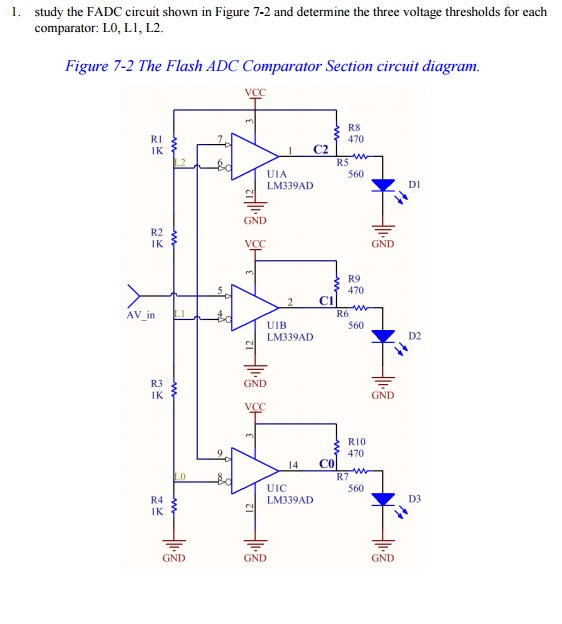 Solved study the FADC circuit shown in Figure 7-2 and | Chegg.com