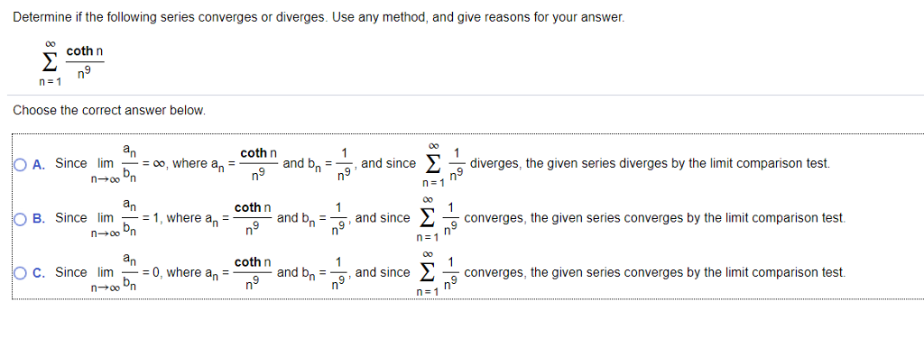 Solved Determine if the following series converges or | Chegg.com