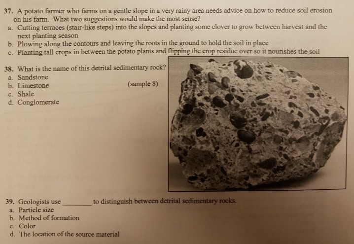 Solved 37. A potato farmer who farms on a gentle slope in a | Chegg.com
