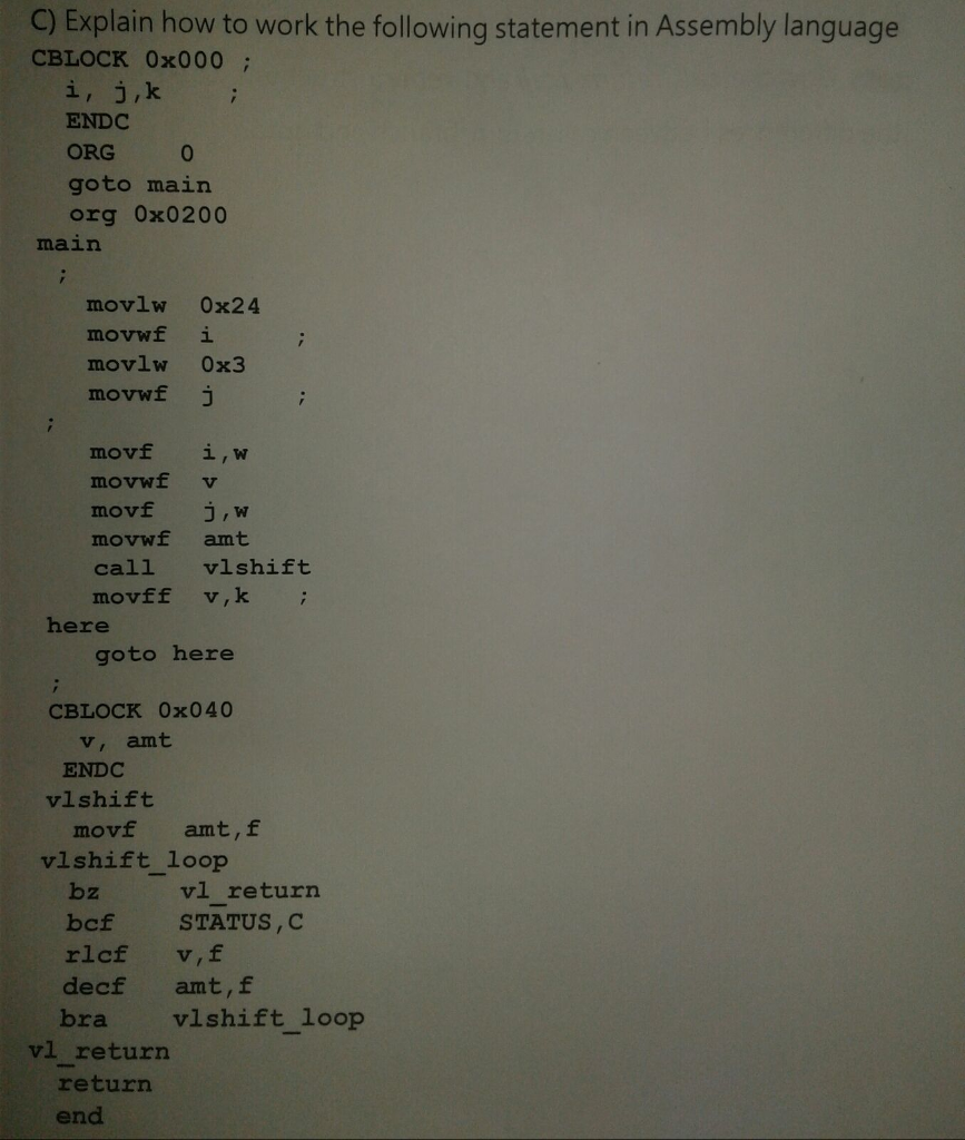 Solved Explain how to work the following statement in | Chegg.com