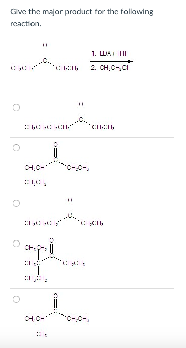 Solved Give the major product for the following reaction 1. | Chegg.com