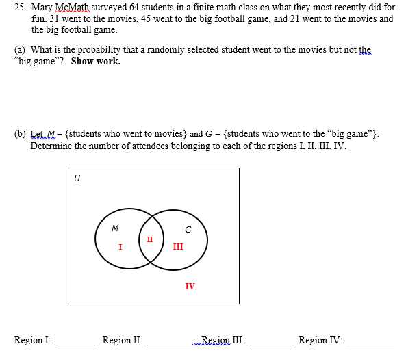 Solved Mary McMath surveyed 64 students in a finite math | Chegg.com