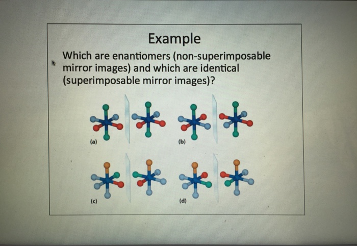 Solved Which are enantiomers (non-superimposable mirror | Chegg.com