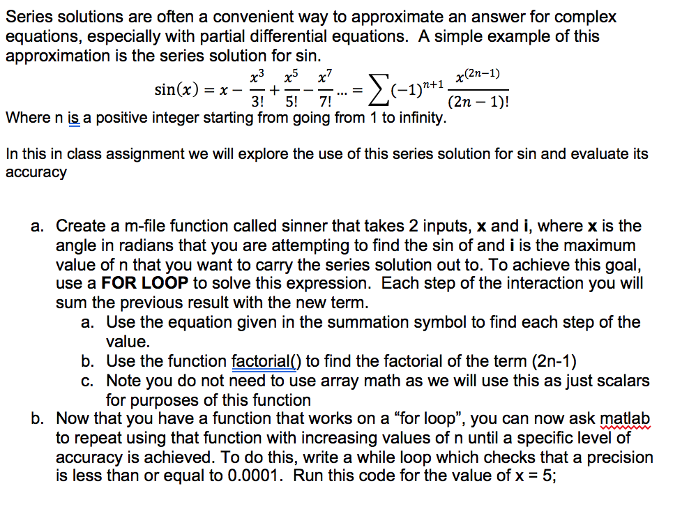 Solved Series solutions are often a convenient way to | Chegg.com