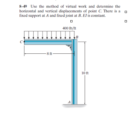 Solved 8-49 Use the method of virtual work and determine the | Chegg.com
