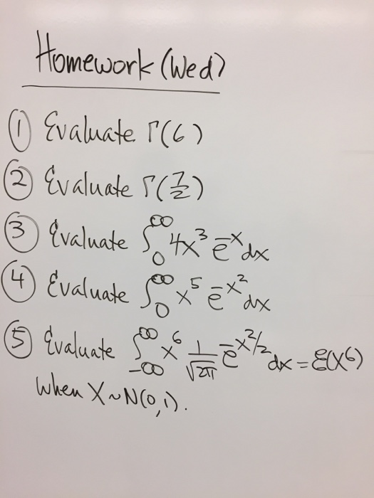Solved Evaluate gamma(6) evaluate gamma(7/2) evaluate | Chegg.com