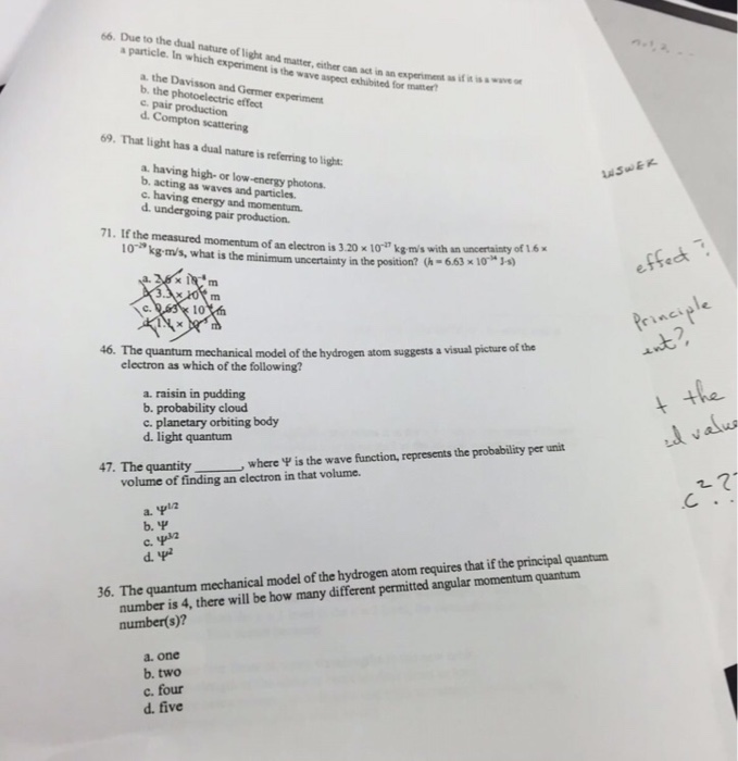 Solved Due to the dual nature of light and matter, either | Chegg.com