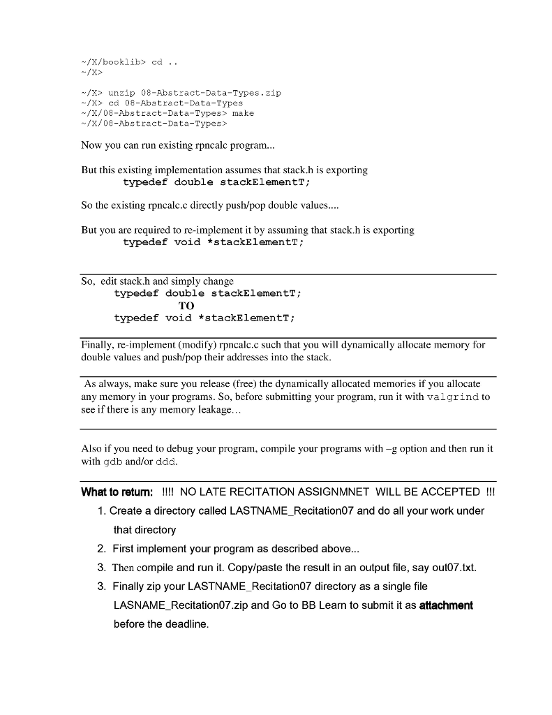 Solved CS 2123 Data Structures Recitation Exercise 07 | Chegg.com