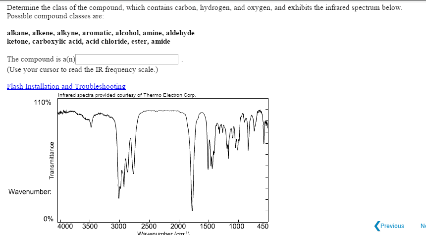 Solved Determine the class of the compound, which contains | Chegg.com