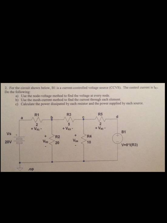 Solved For the circuit shown below, B1 is a | Chegg.com