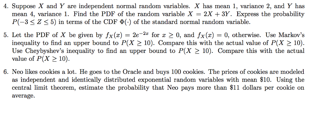 Suppose X And Y Are Independent Normal Random 1837