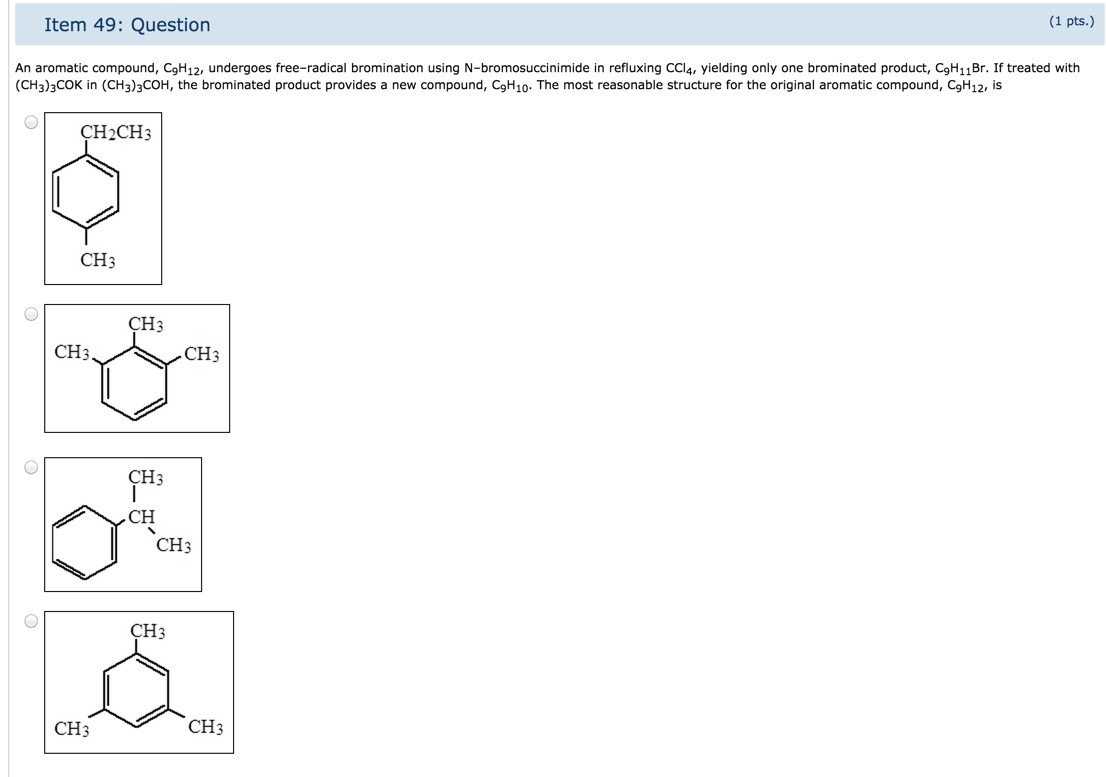 Solved 47) Which structure is consistent with the proton | Chegg.com