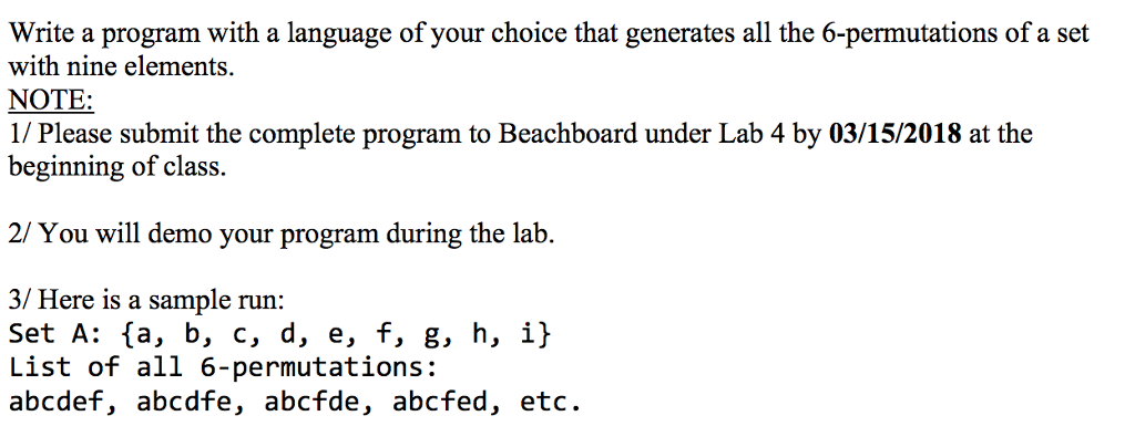 Solved Write a program with a language of your choice that | Chegg.com