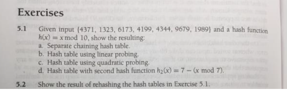 Solved Exercises 5.1 Given input (4371, 1323, 6173, 4199, | Chegg.com