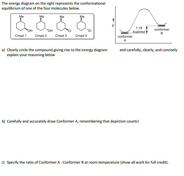 Solved The energy diagram on the right represents the | Chegg.com