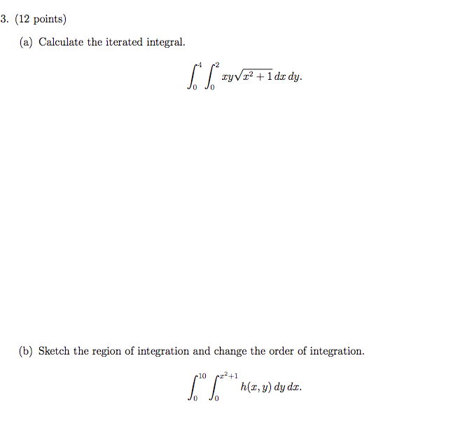 Calculate the iterated integral. Sketch the region | Chegg.com