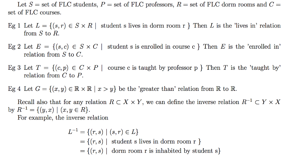 Solved Let S set of FLC students, P set of FLC professors, R | Chegg.com
