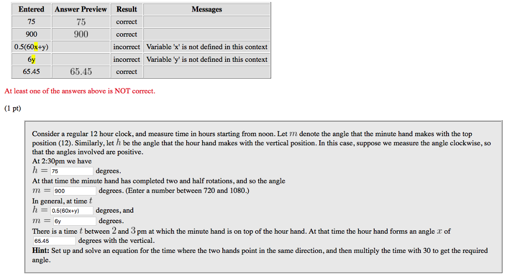 Solved Messages Entered Answer Preview Result correct | Chegg.com