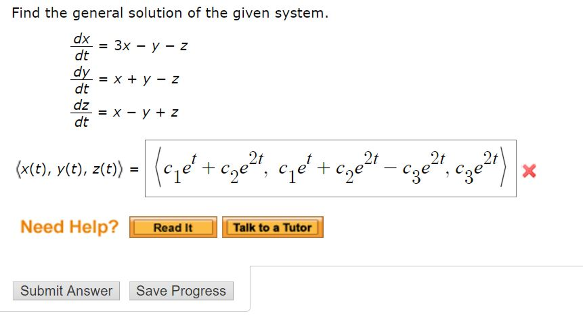 Find The General Solution Of The Given System Dx Dt