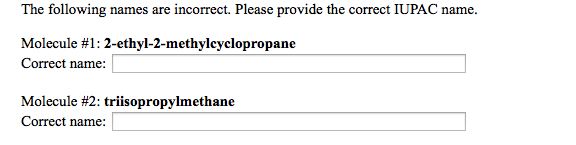 Solved The following names are incorrect. Please provide the | Chegg.com