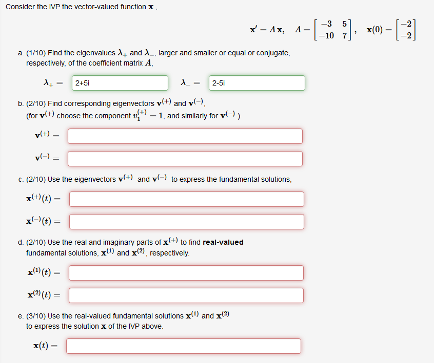 Solved Consider the IVP the vector-valued function x x' = | Chegg.com