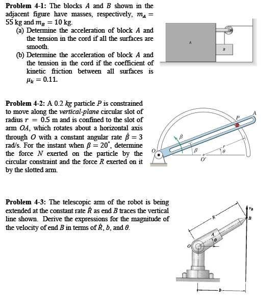 Solved The blocks A and B shown in the adjacent figure have | Chegg.com