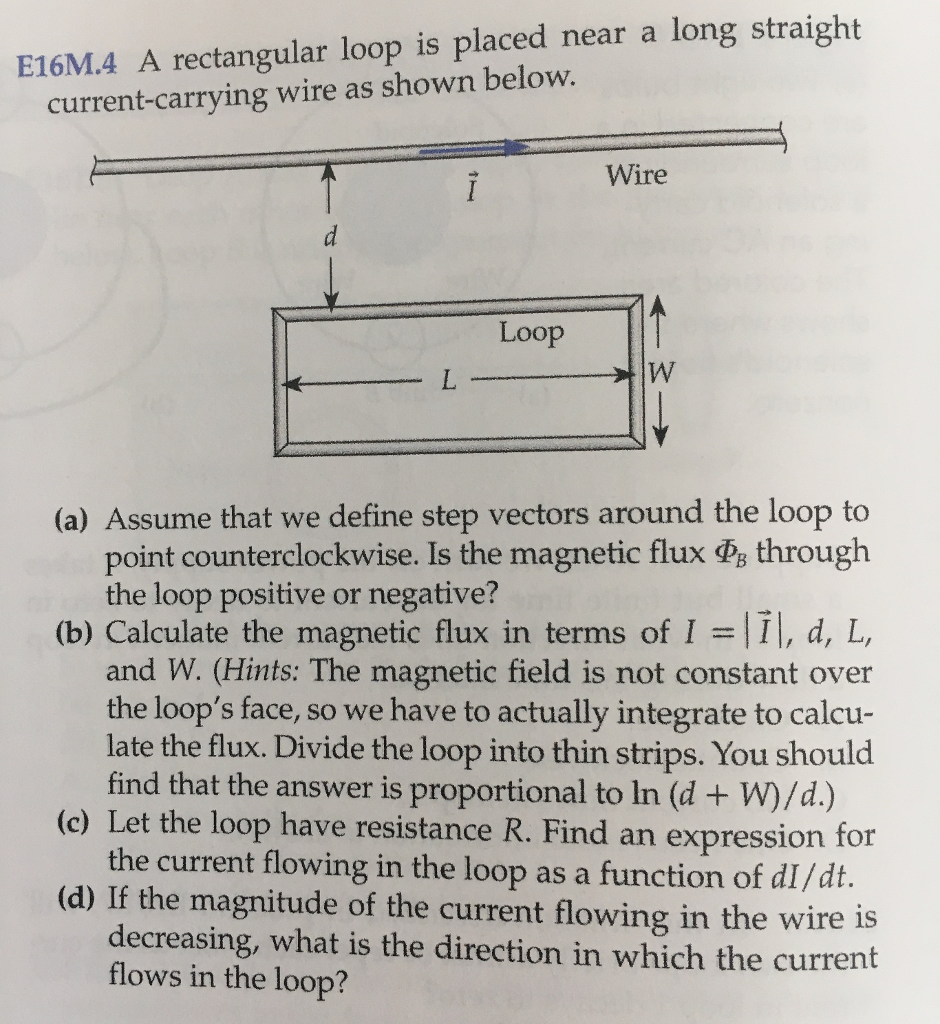 Solved A rectangular loop is placed near a long straight | Chegg.com