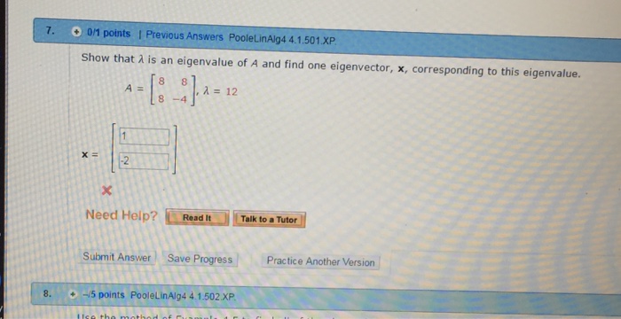 Solved Show that lambda is an eigenvalue of A and find one | Chegg.com