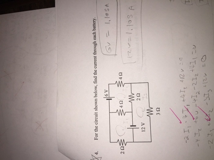 Solved For the circuit shown below, find the current through | Chegg.com