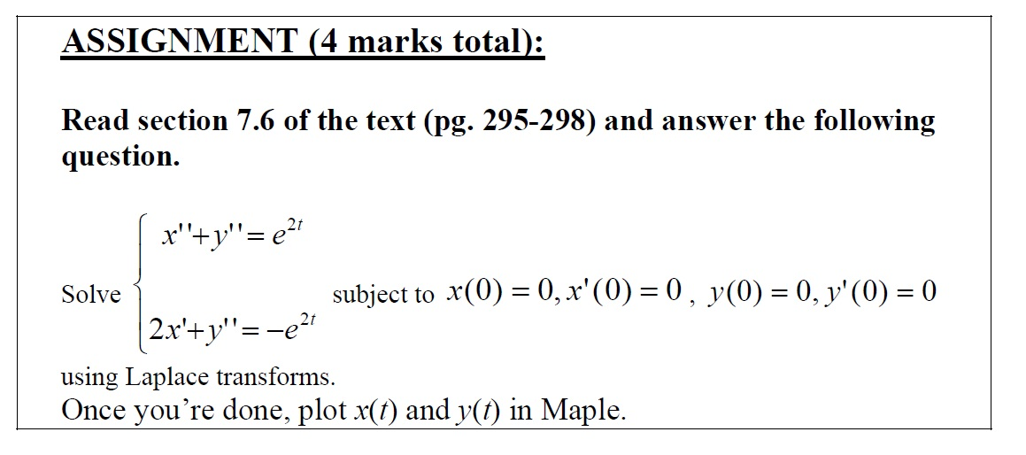 Read section 7.6 of the text (pg. 295-298) and answer | Chegg.com