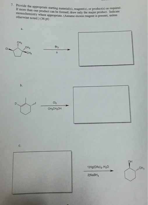 Solved Provide the appropriate starting material(s), | Chegg.com