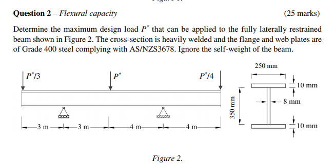 Solved Question 2 - Flexural capacity (25 marks) Determine | Chegg.com
